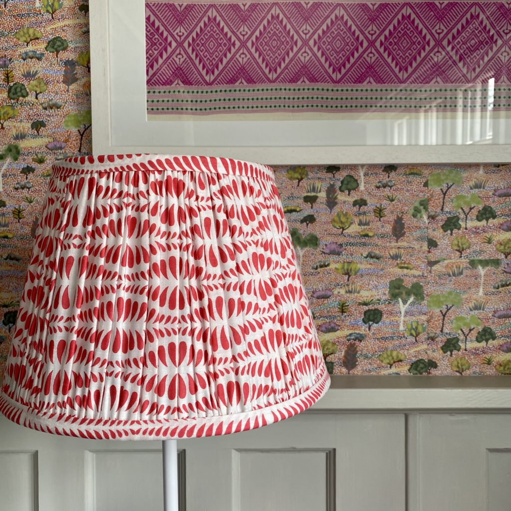 Red lampshades for table lamps from Designs By Origin