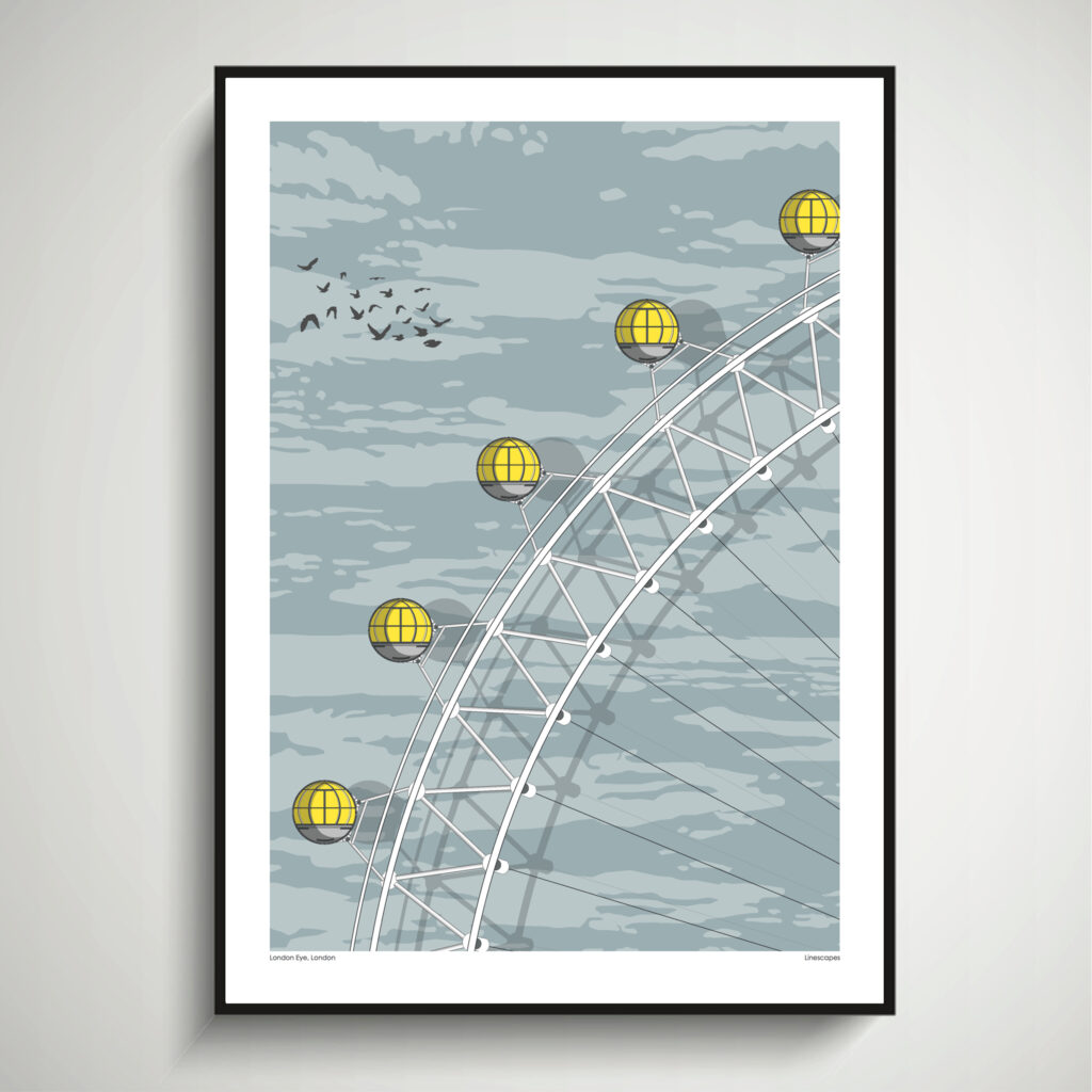 London art print of the London Eye - Designs By Origin