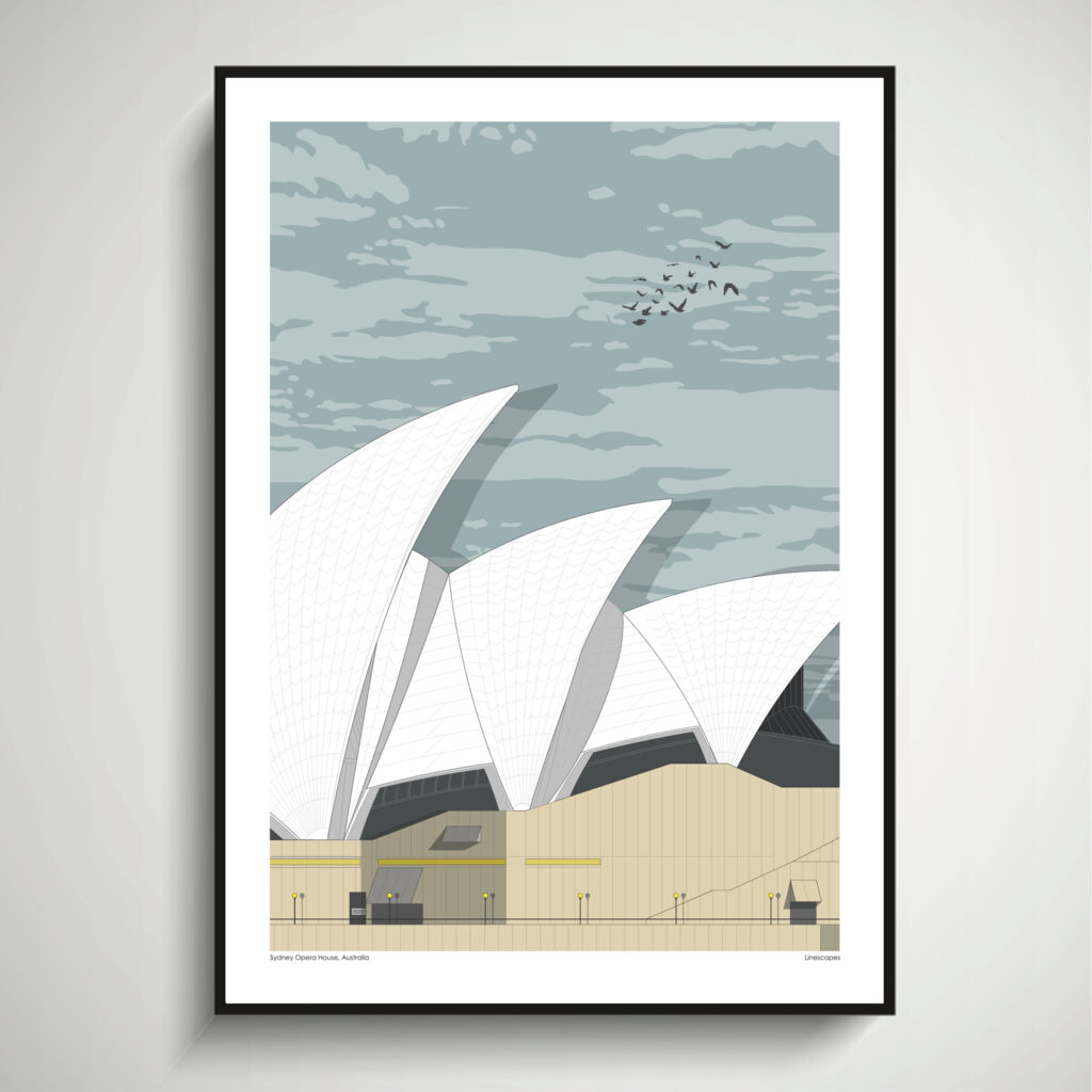 Sydney wall art print of the iconic opera house - Designs By Origin