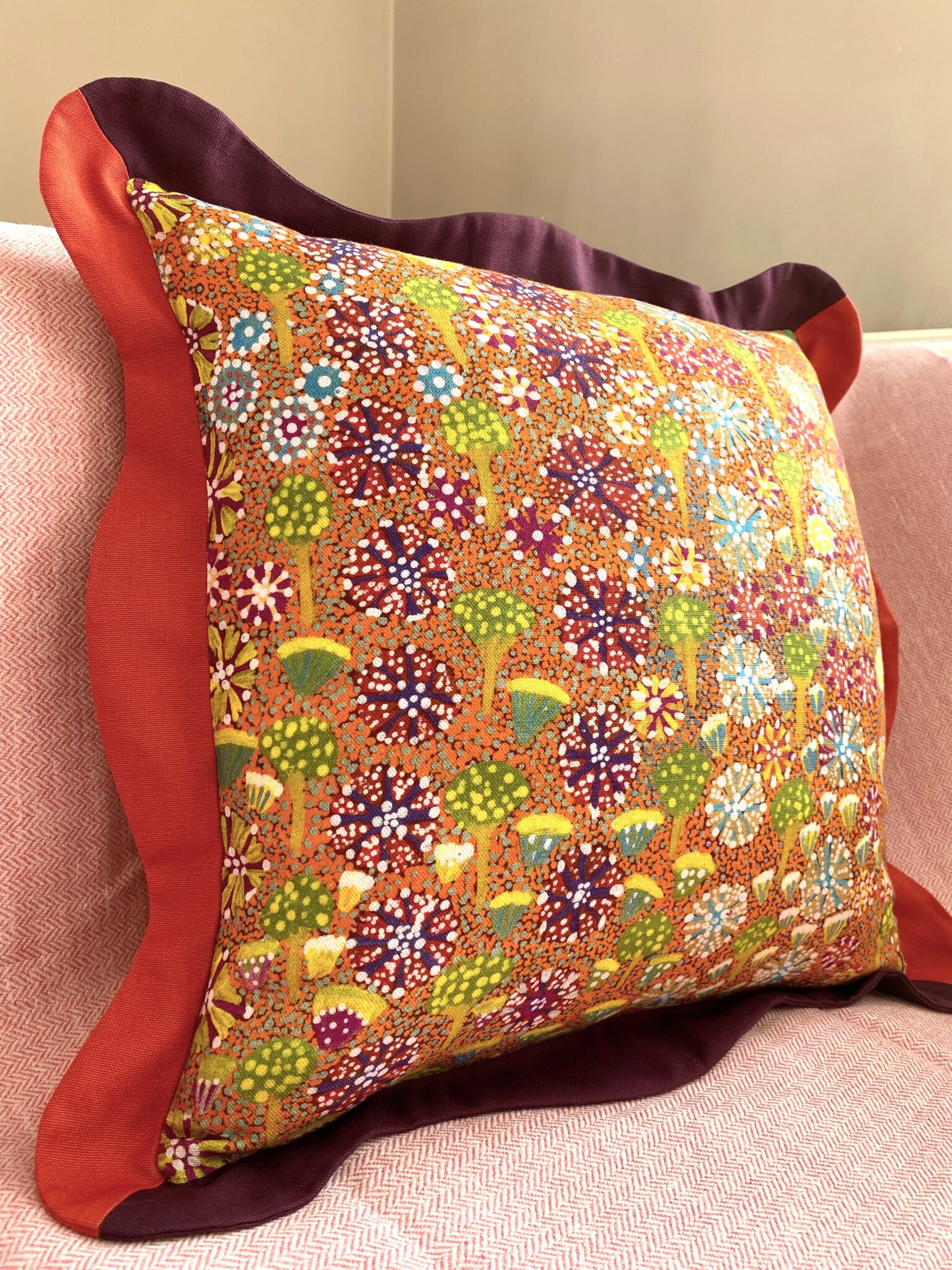 Colourful cushions with Aboriginal art print - Designs By Origin