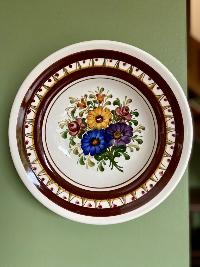 Decorative hand-painted vintage wall plate - Designs By Origin